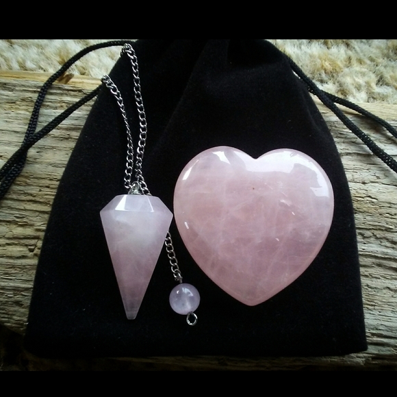 Magic Potion | Accessories | Last One Rose Quartz Palm Stone Pendulum ...